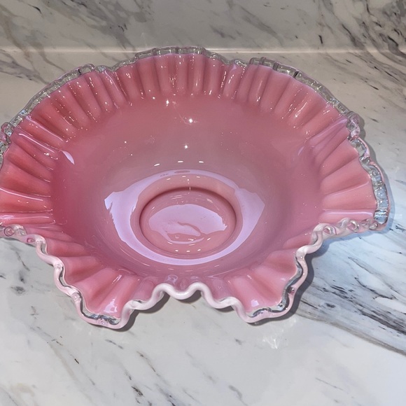 Fenton | Accents | Fenton Art Glass Pink Brides Bowl | Poshmark